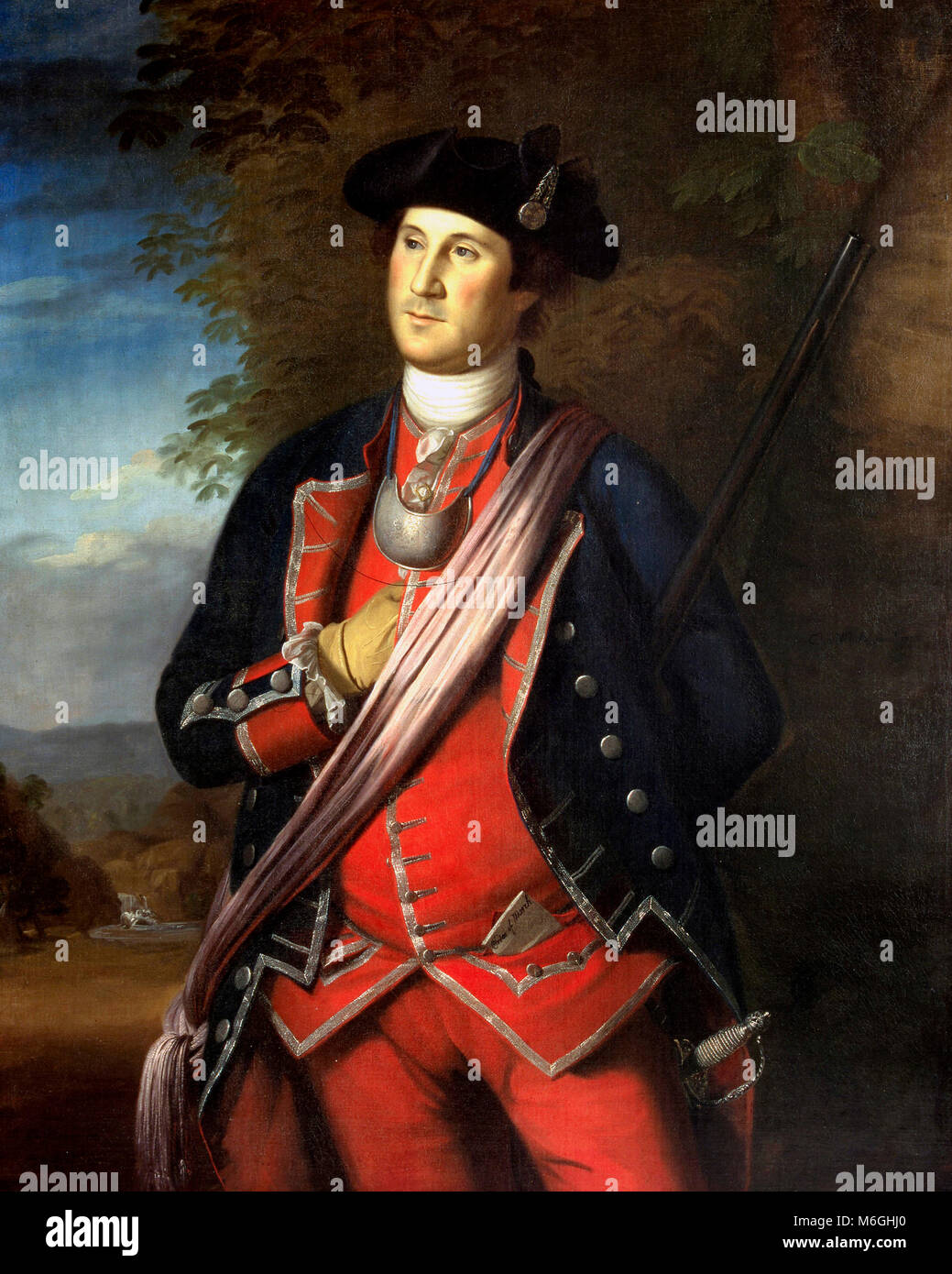 Portrait of George Washington - Charles Willson Peale, 1772 Stock Photo ...