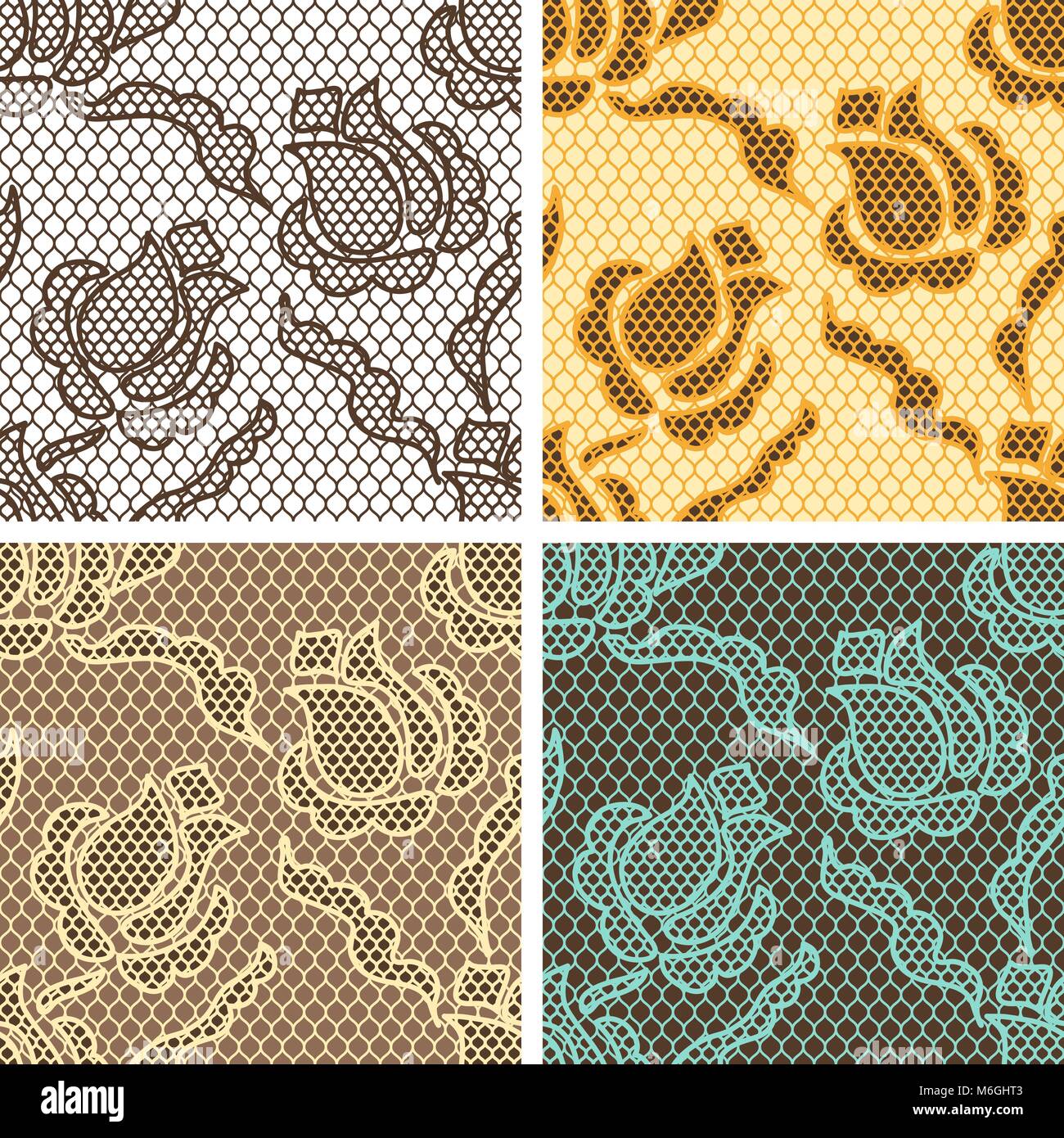 Flowers lace wedding Stock Vector Images - Alamy