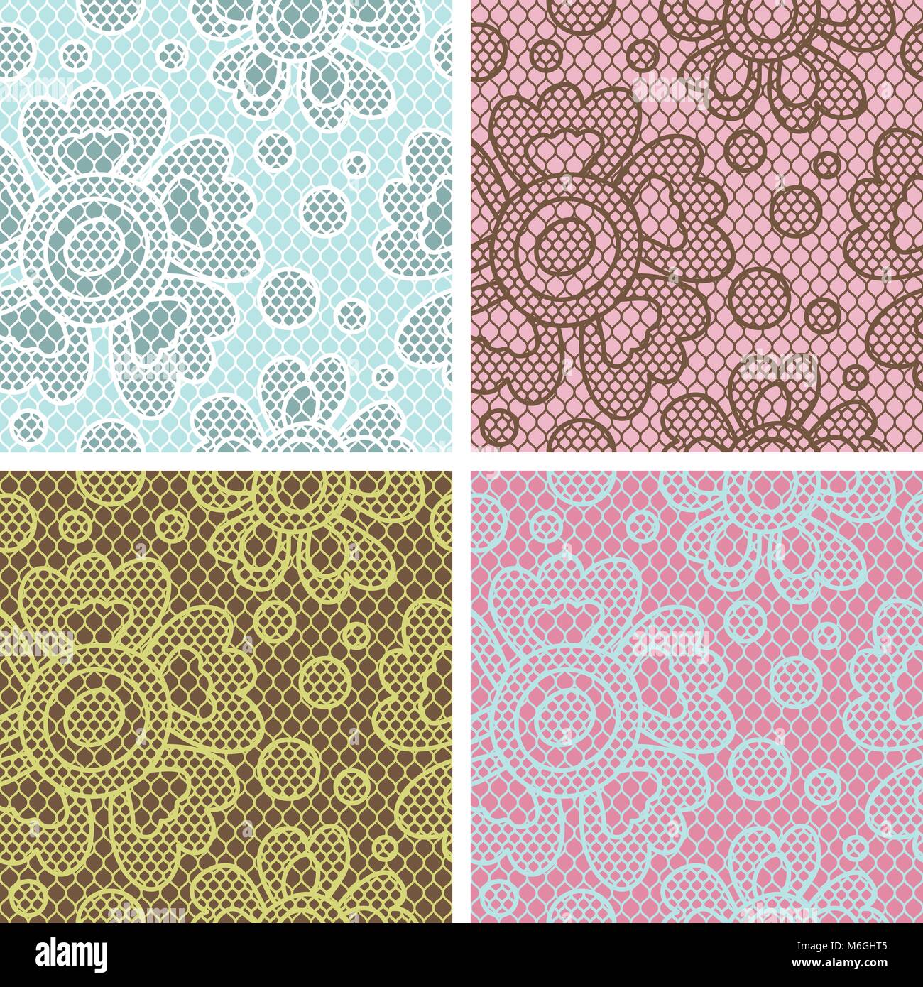 Flowers lace wedding Stock Vector Images - Alamy