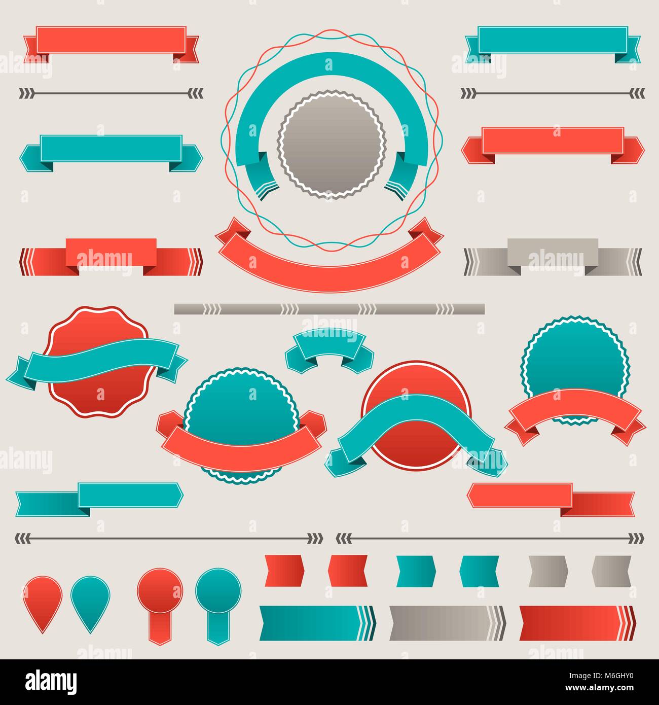 Retro badges hi-res stock photography and images - Alamy