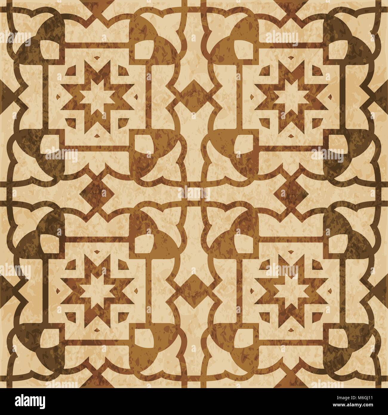 Retro brown watercolor texture grunge seamless background geometry ...