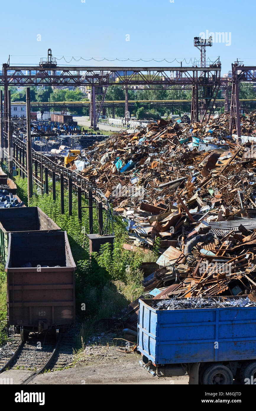 Scrap metal dump for recycling on the territory of a metallurgical ...
