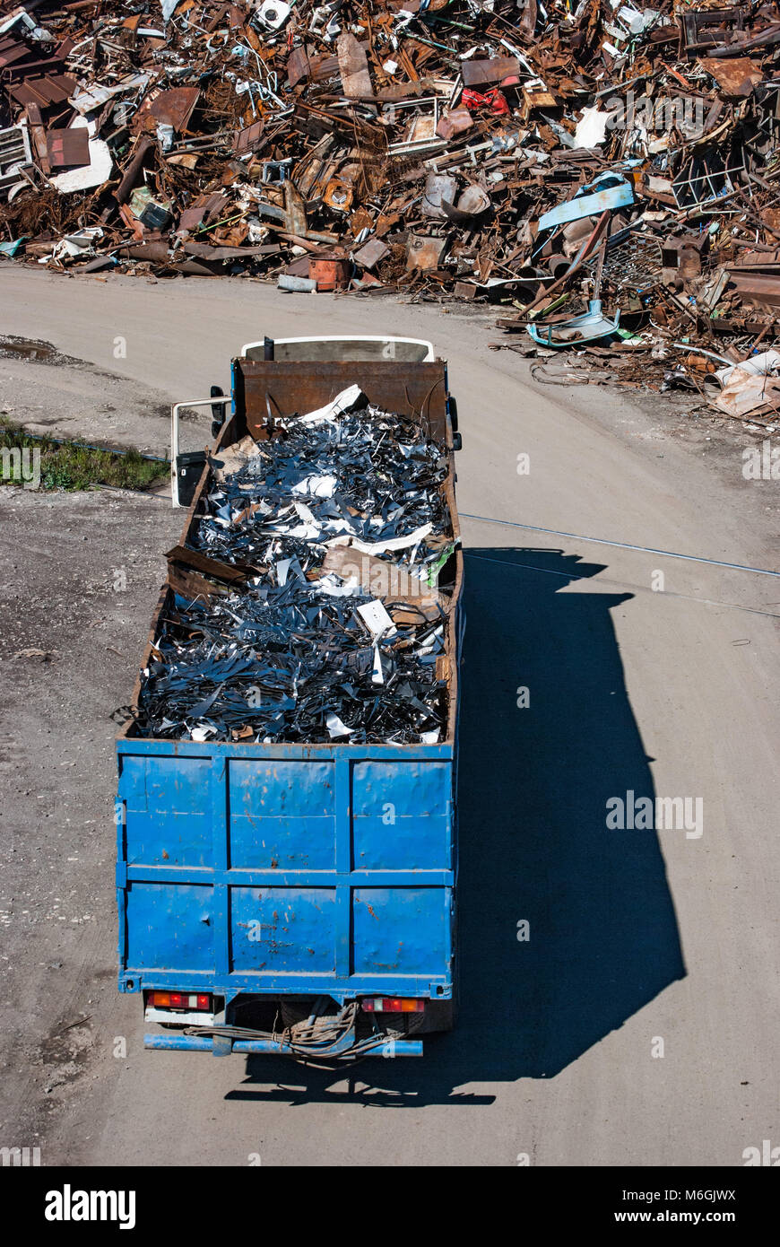 Scrap metal dump for recycling on the territory of the metallurgical ...