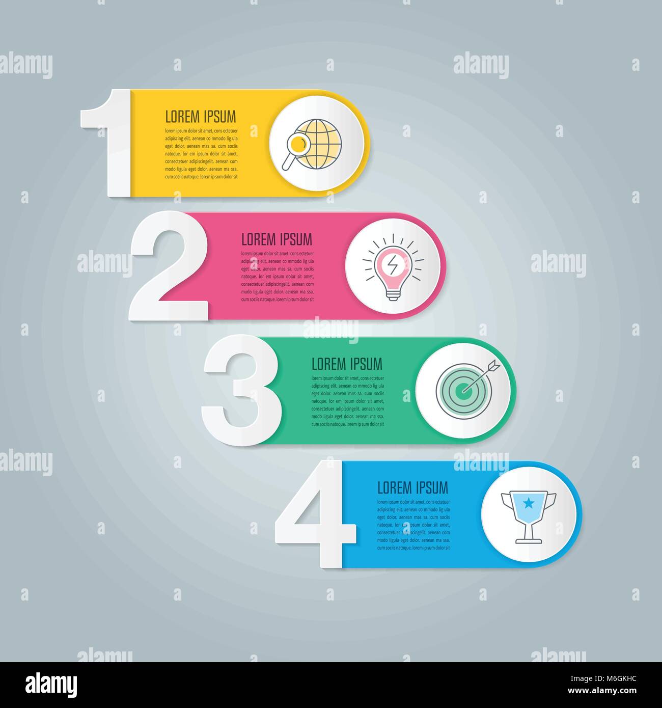 Creative concept for infographic with 4 options, parts or processes ...