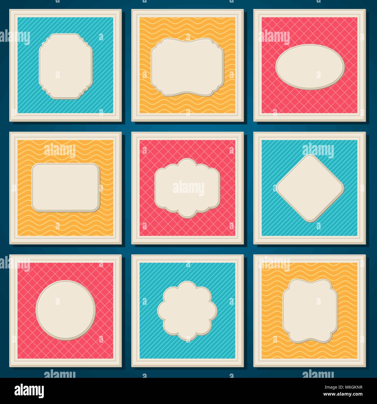Vintage patterned cards templates set Stock Vector Image & Art - Alamy