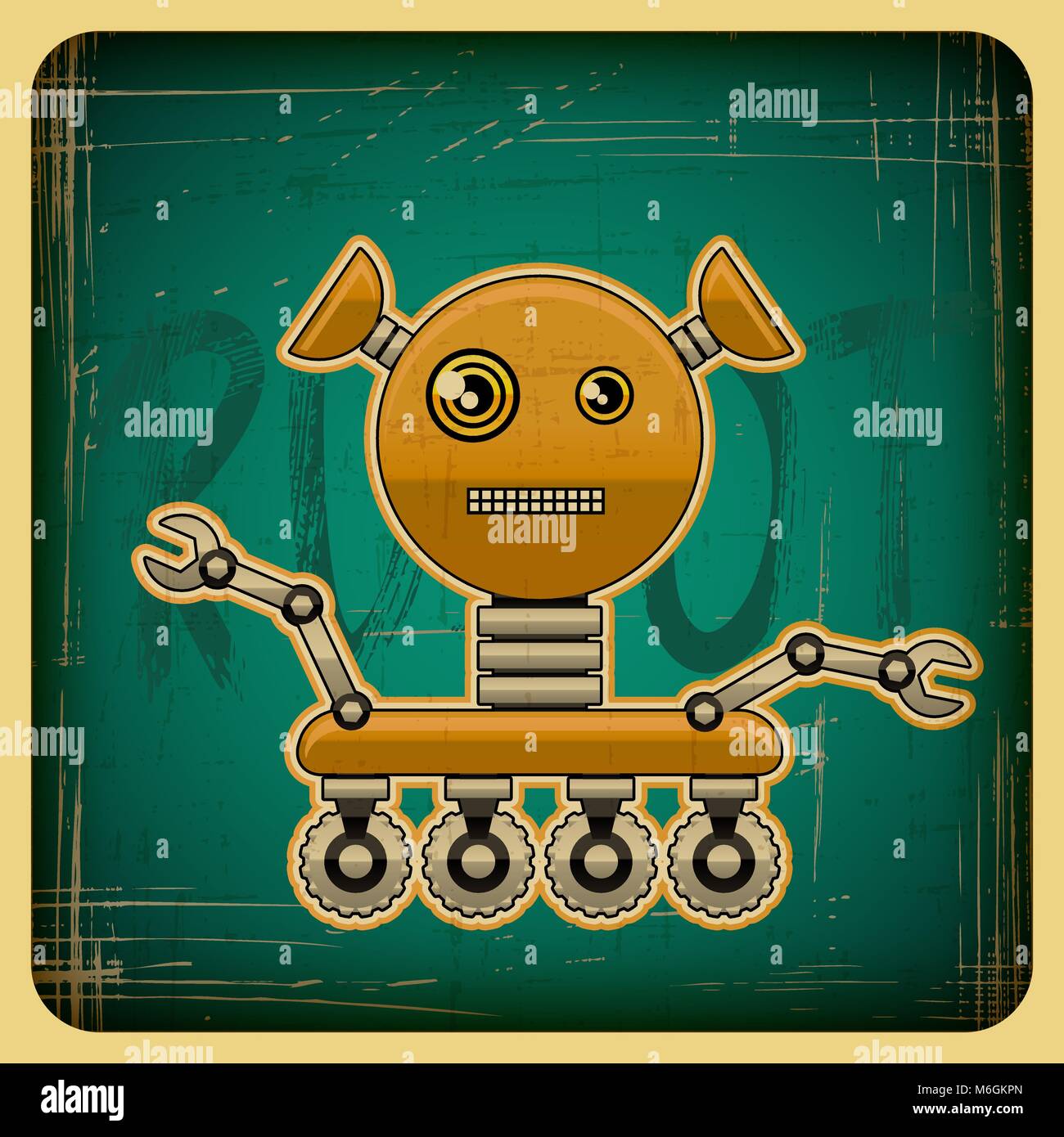 Cartoon old robot hi-res stock photography and images - Alamy