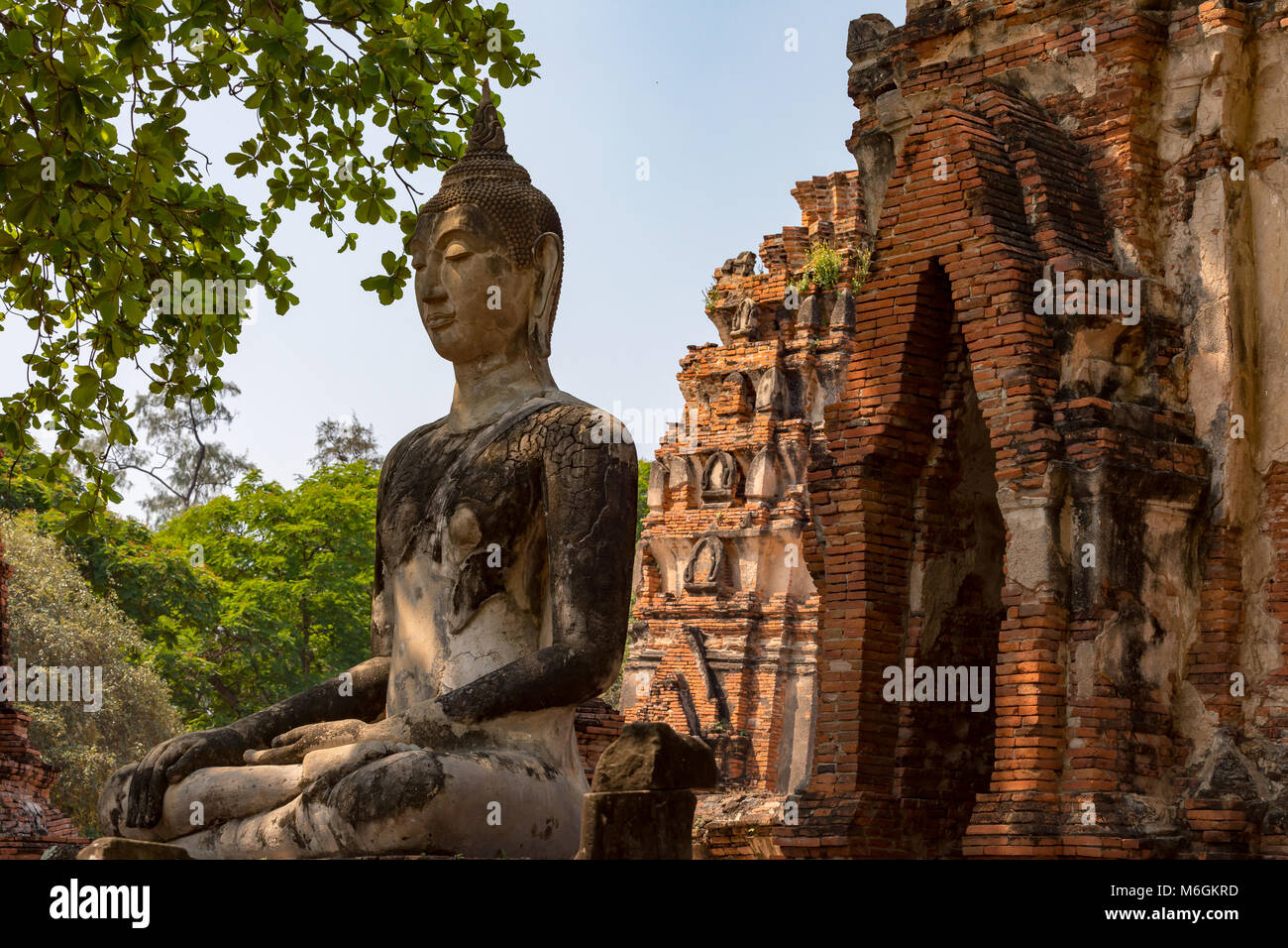 Wat Maha That Ayutthaya Thailand 01 March, 2018 The ruins of Wat Maha That Stock Photo - Alamy