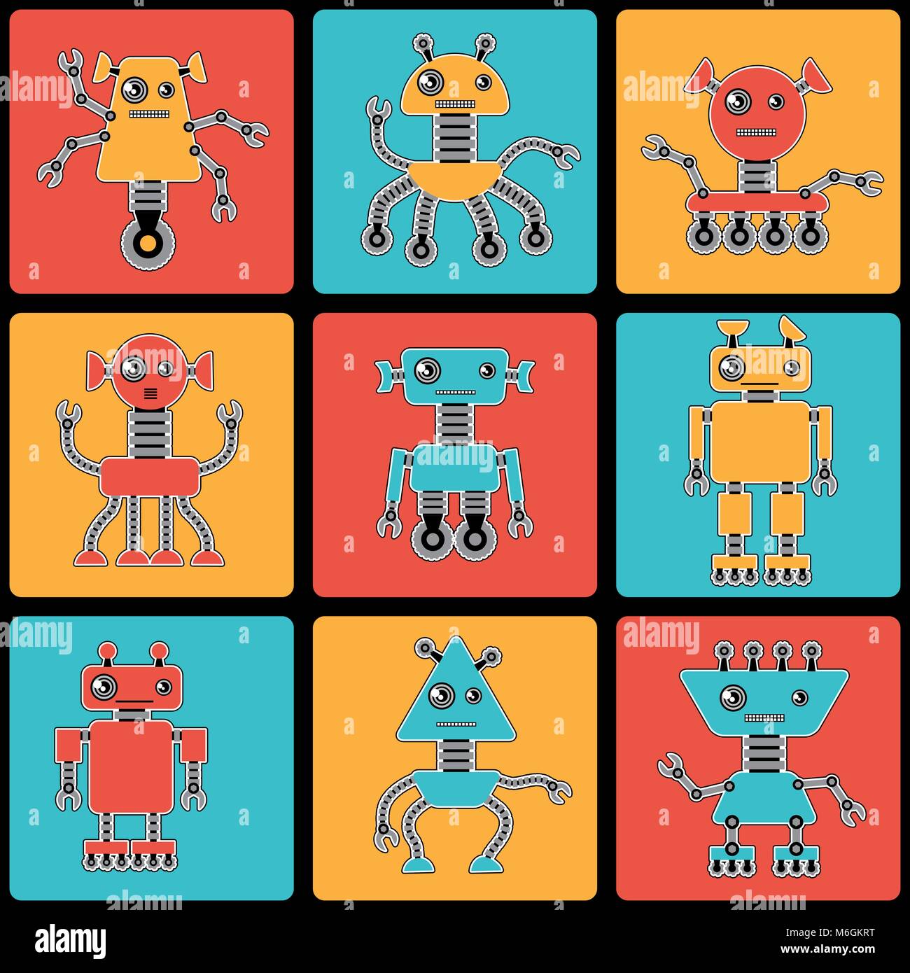 Electric robot background Stock Vector Images - Alamy