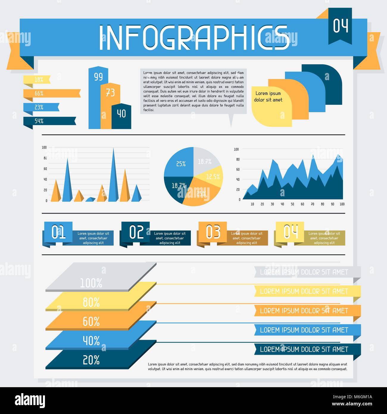 Infographic elements bar triangle chart hi-res stock photography and ...