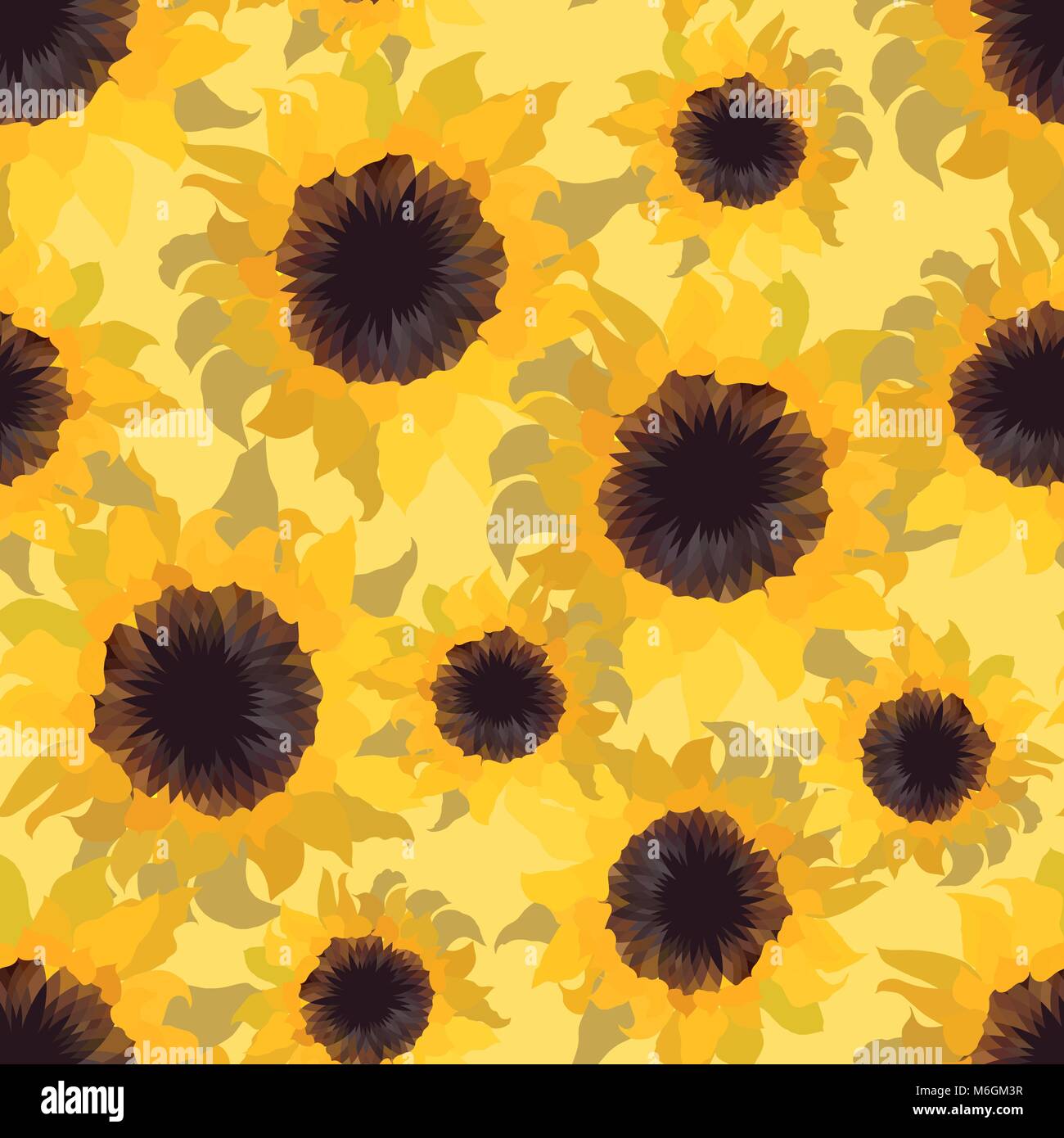 Sunflower flower seamless pattern Stock Vector Image & Art - Alamy