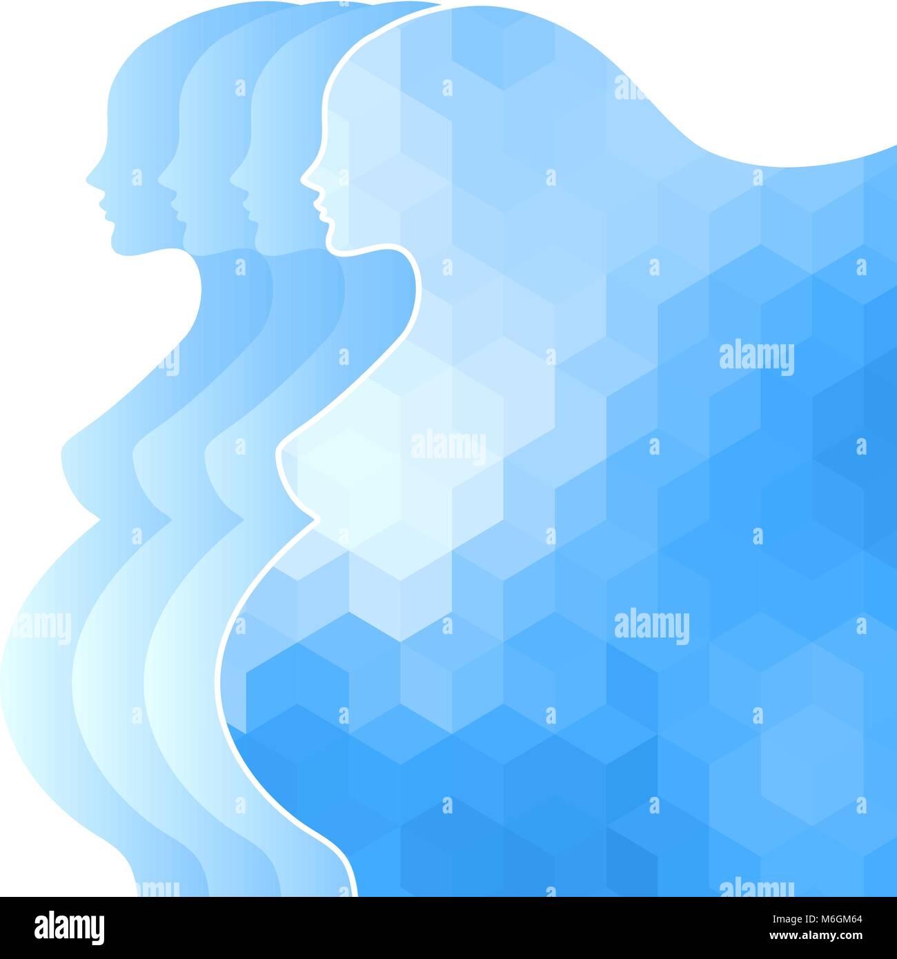 Pregnant Silhouette Blue