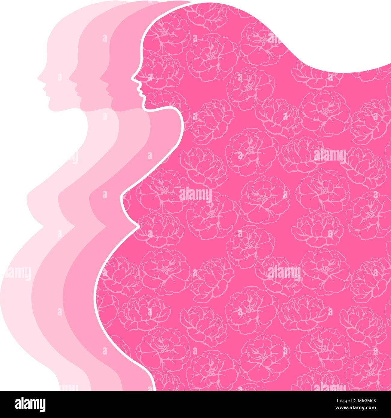 Background With Silhouette Of Pregnant Woman Stock Vector Image And Art