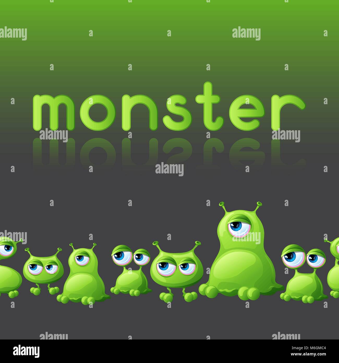 Abstract background with cute monsters Stock Vector Image & Art - Alamy