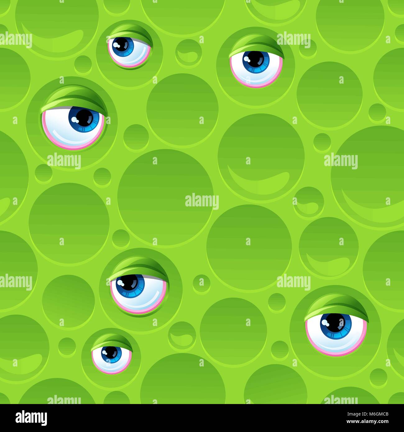 Abstract seamless pattern with bubbles and eyes Stock Vector Image ...