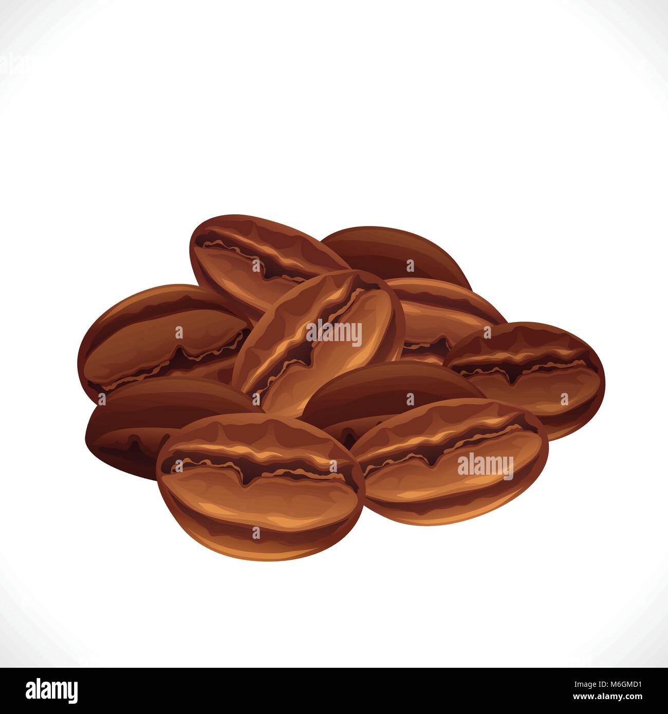 Coffee beans roasting arabica Stock Vector Images - Alamy