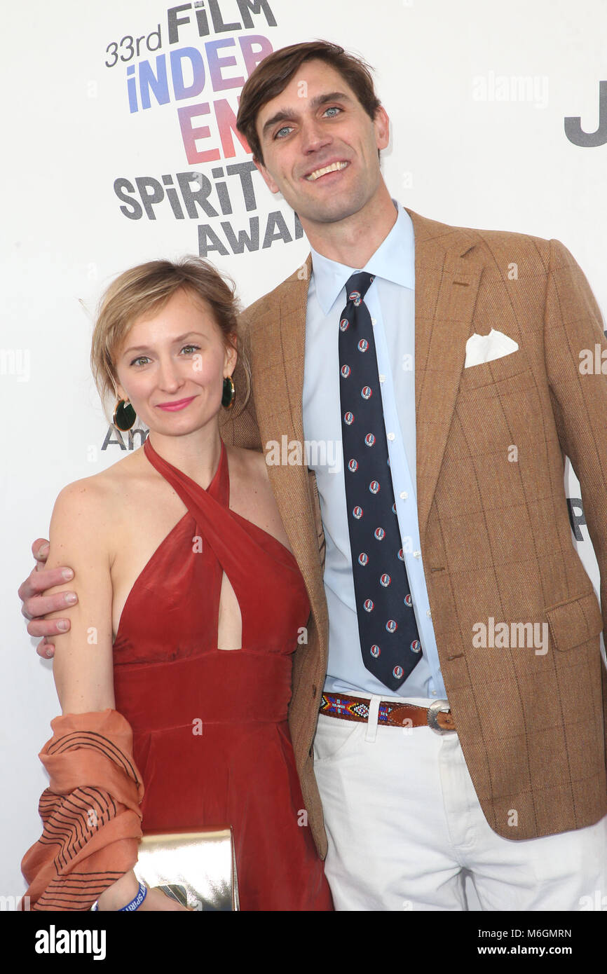 Santa Monica, Ca. 3rd Mar, 2018. Hope Stockman, David Branson Smith at The 33rd Annual Film ...