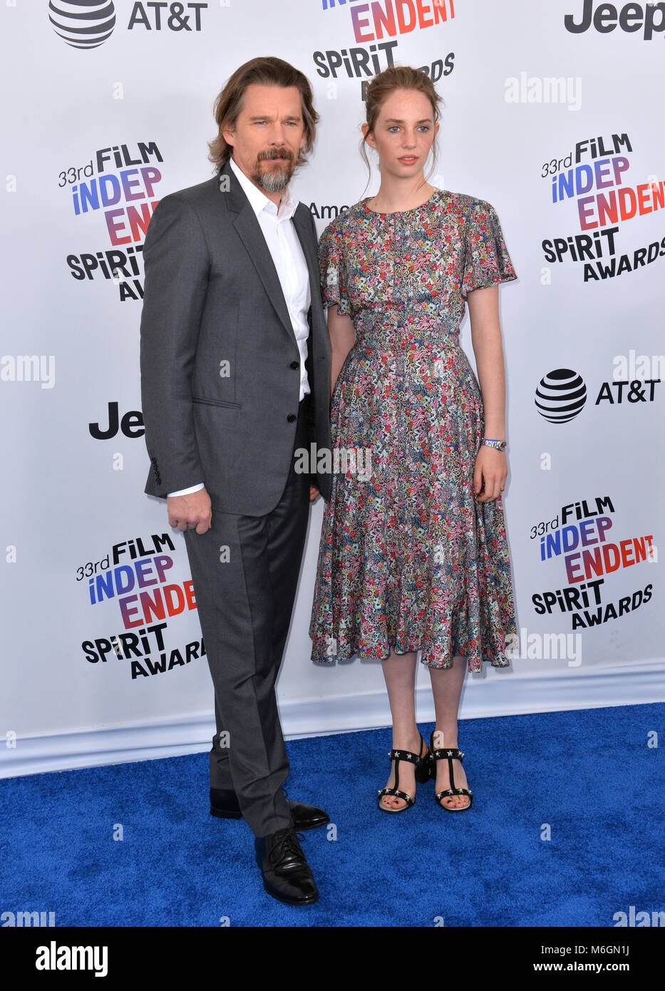SANTA MONICA, CA. March 03, 2018: Ethan Hawke & daughter Maya Hawke at ...
