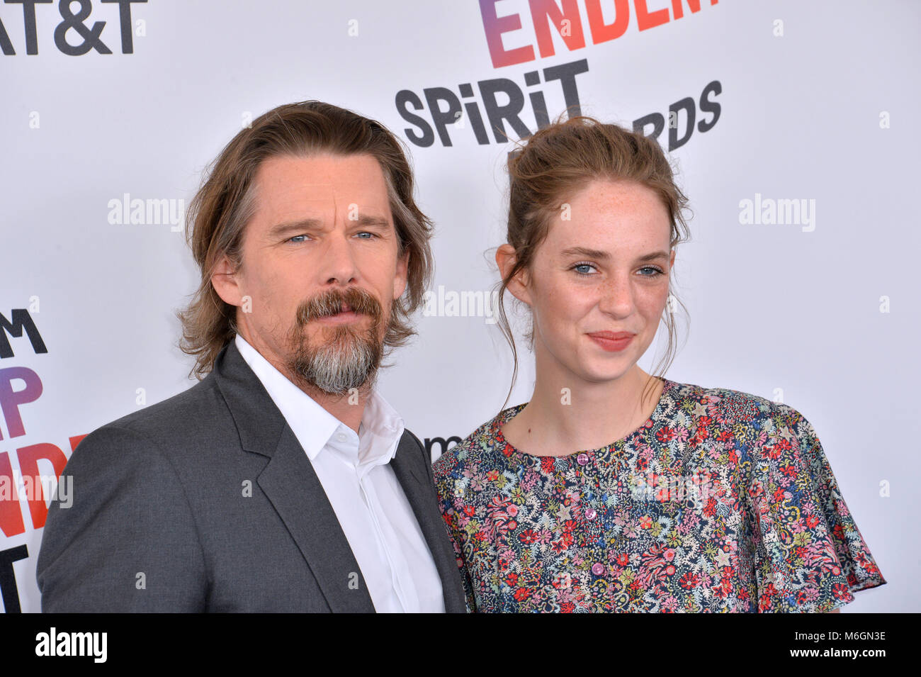SANTA MONICA, CA. March 03, 2018: Ethan Hawke & daughter Maya Hawke at ...