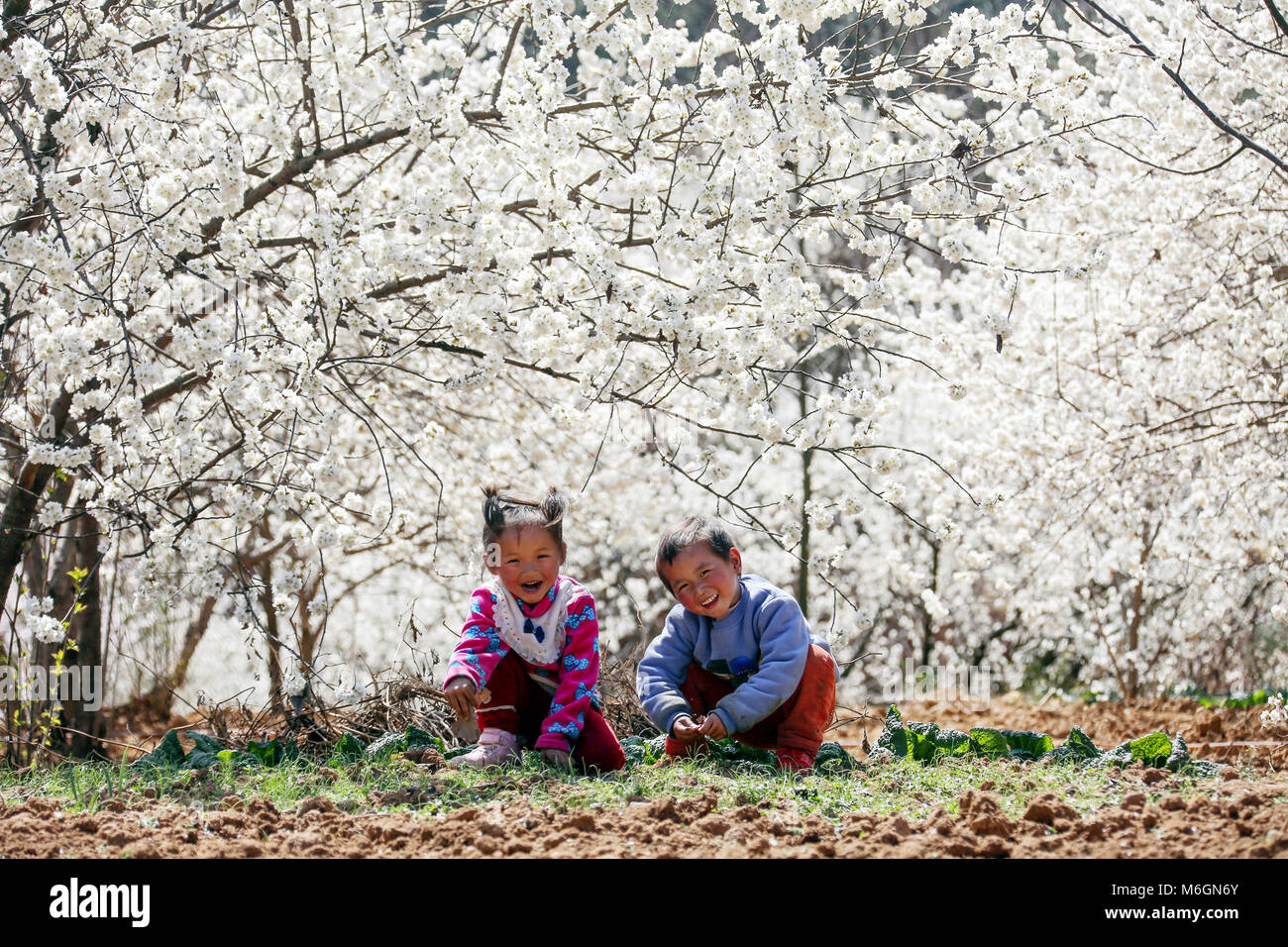 Weining, China's Guizhou Province. 3rd Mar, 2018. Children play in the ...