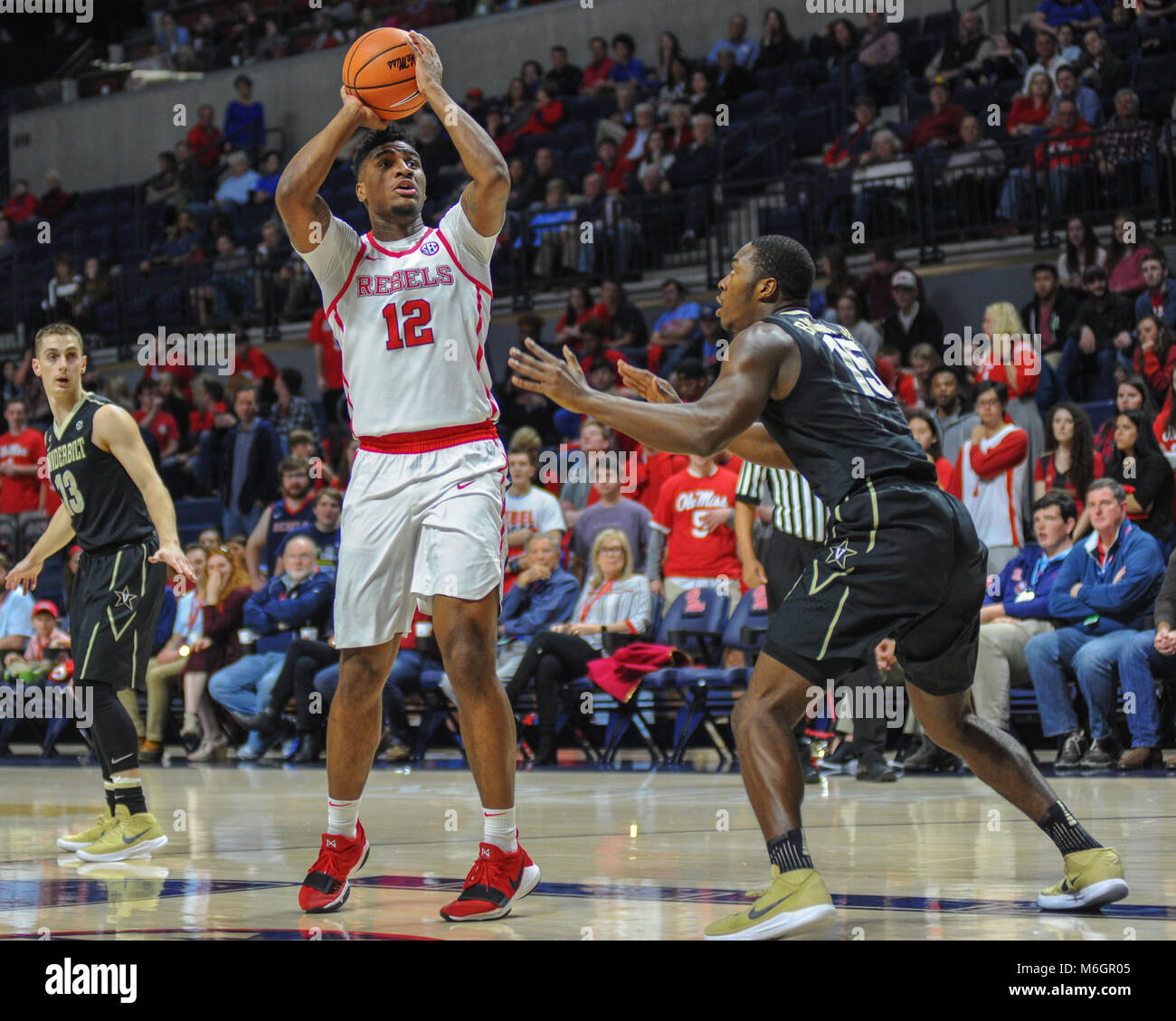 March 03, 2018; Oxford, MS, USA; Ole' Miss forward, Bruce Stevens (12 ...