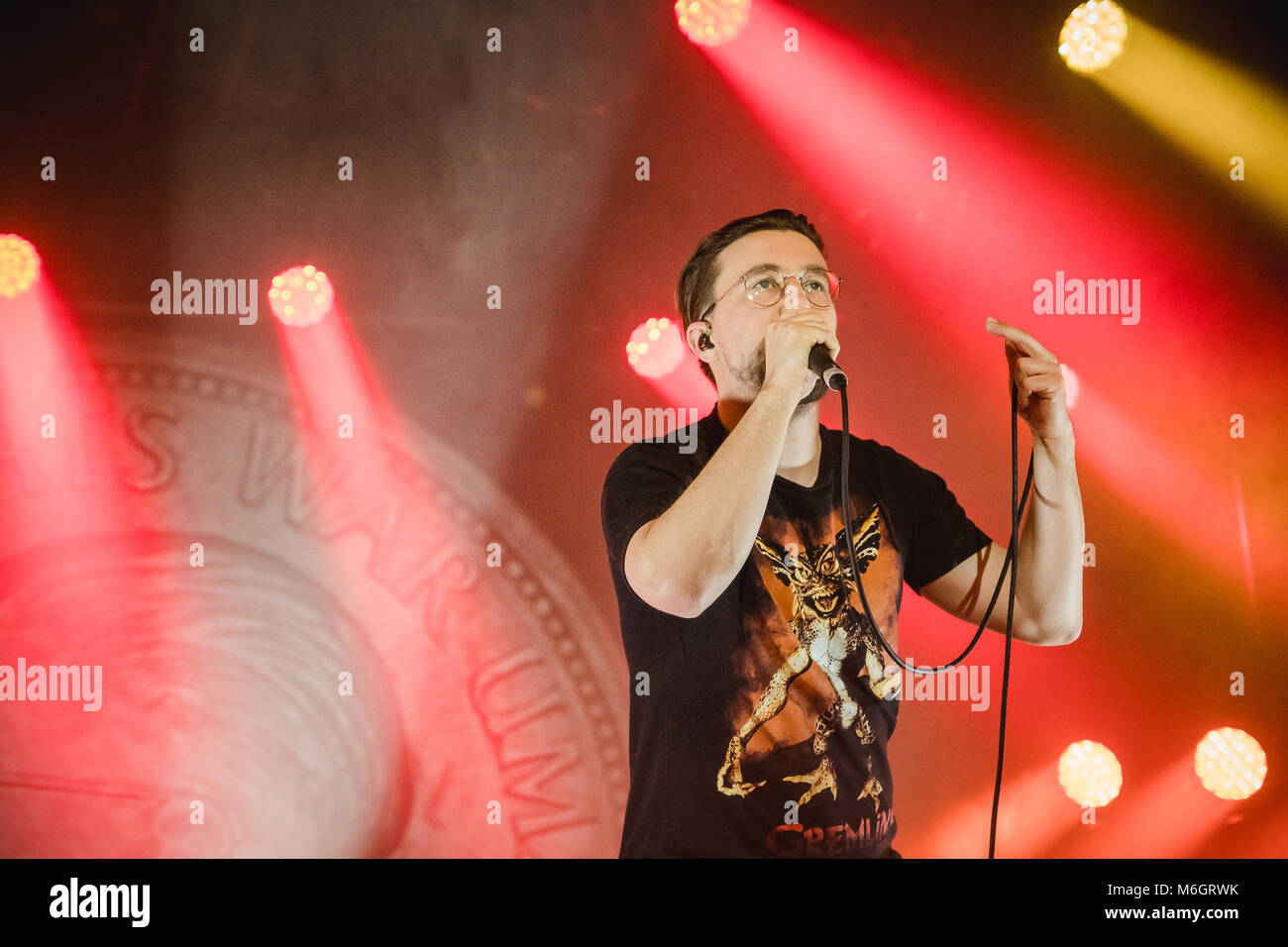 Switzerland, Bern - March 3, 2018. The German rapper Prinz Pi performs ...