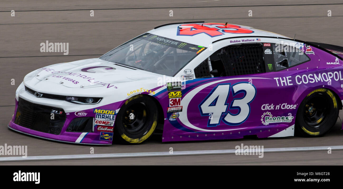 Las Vegas, NV U.S. 03rd Mar, 2018. A. # 43 Darrell Wallace Jr coming ...