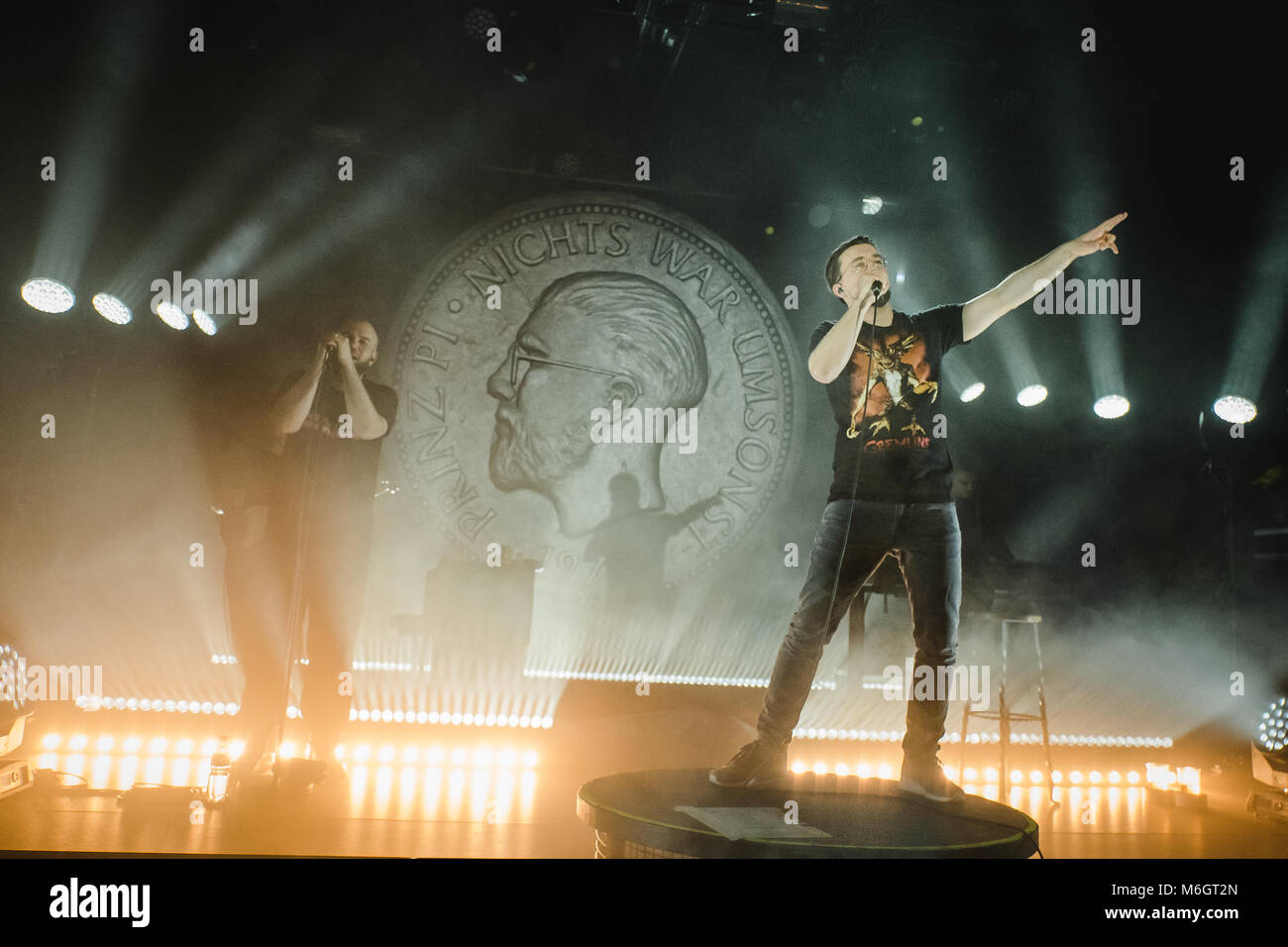 Switzerland, Bern - March 3, 2018. The German rapper Prinz Pi performs ...