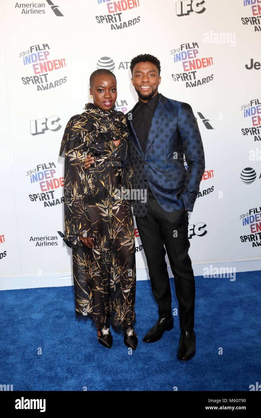 Santa Monica, CA. 3rd Mar, 2018. Danai Gurira, Chadwick Boseman at ...