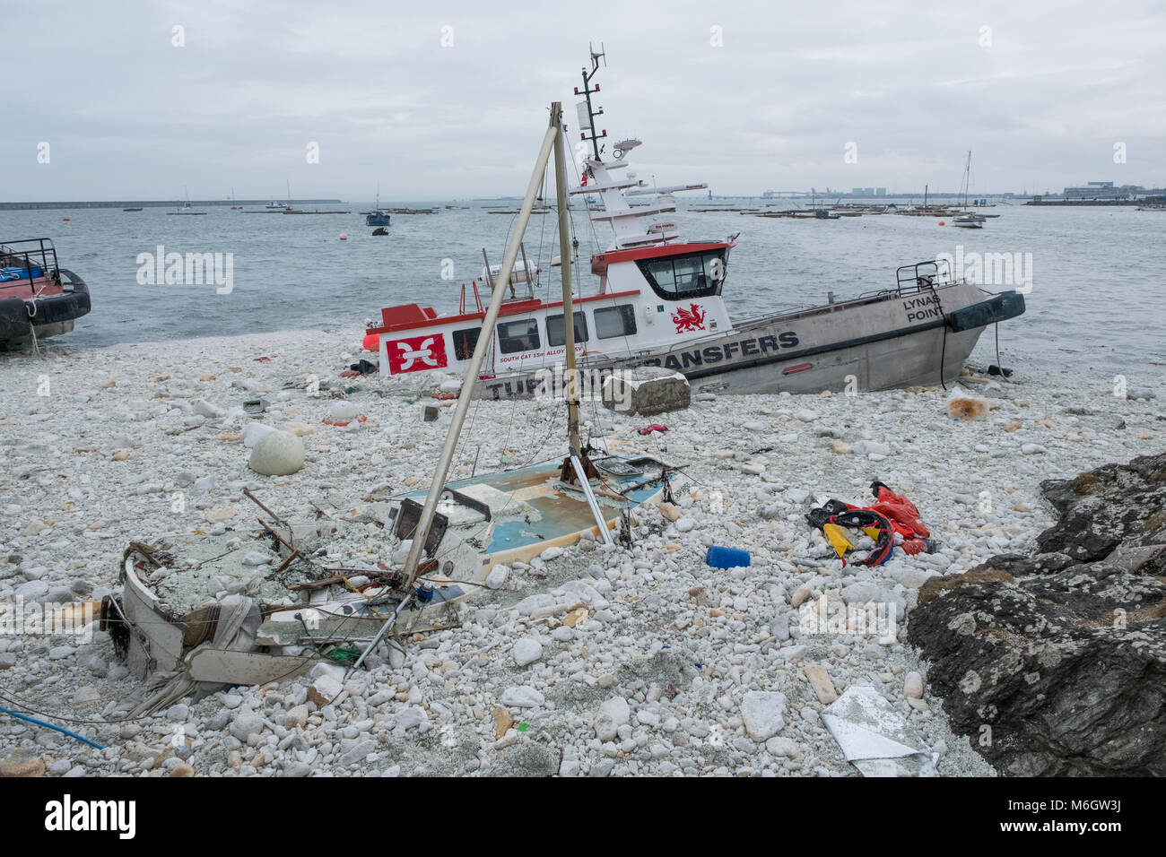 Up to 80 boats that where anchored at Holyhead marina in Anglesey ...