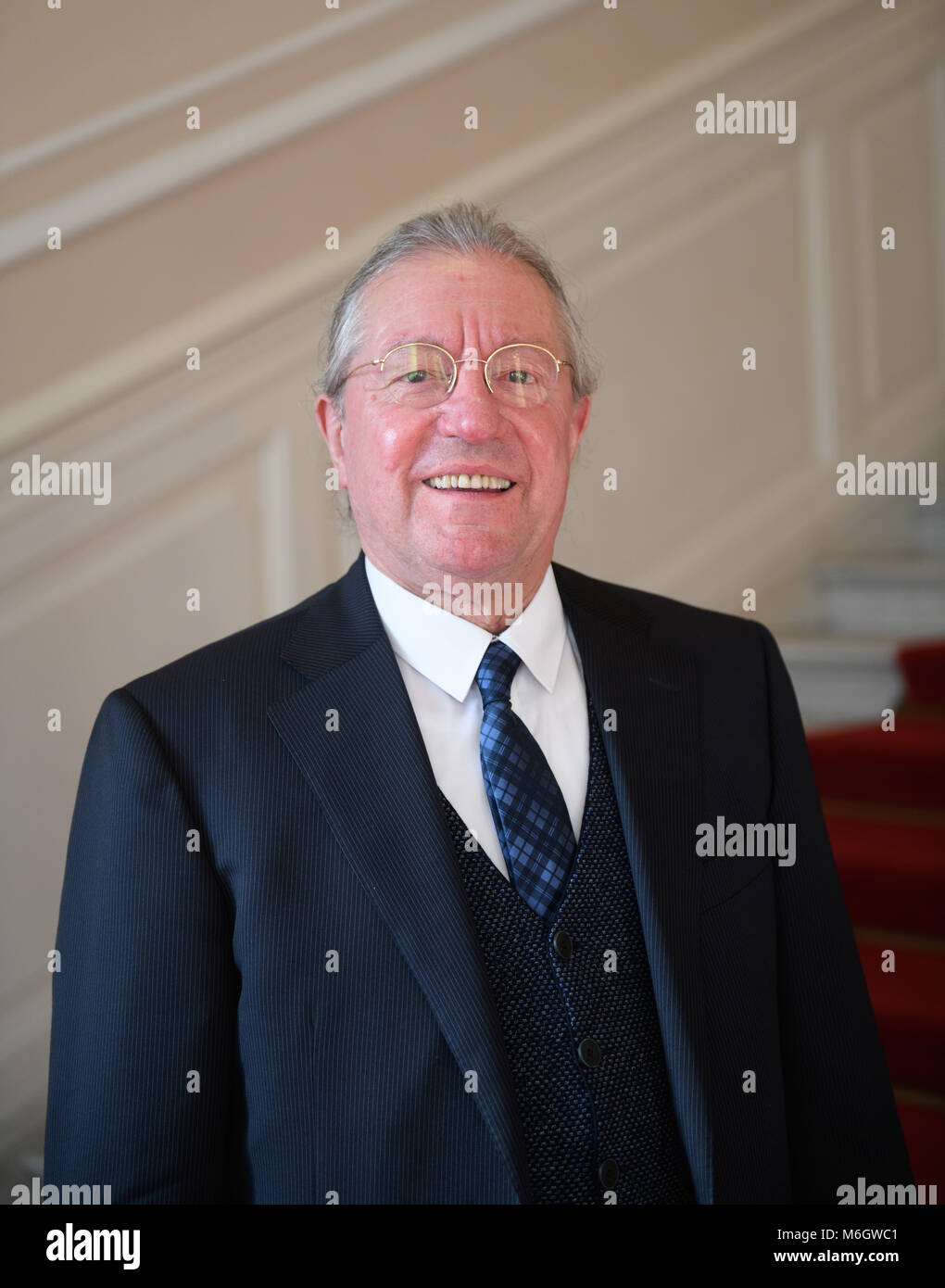 18 February 2018, Germany, Hamburg: French conductor Sylvain Cambreling ...