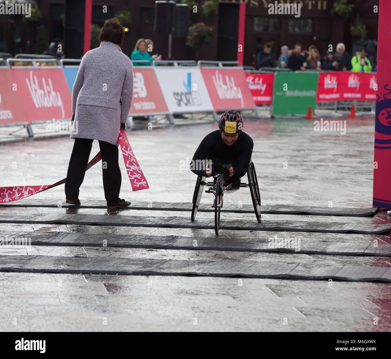 Greenwich, UK, 4th March 2018,Manuela Schar won the Female wheelchair ...