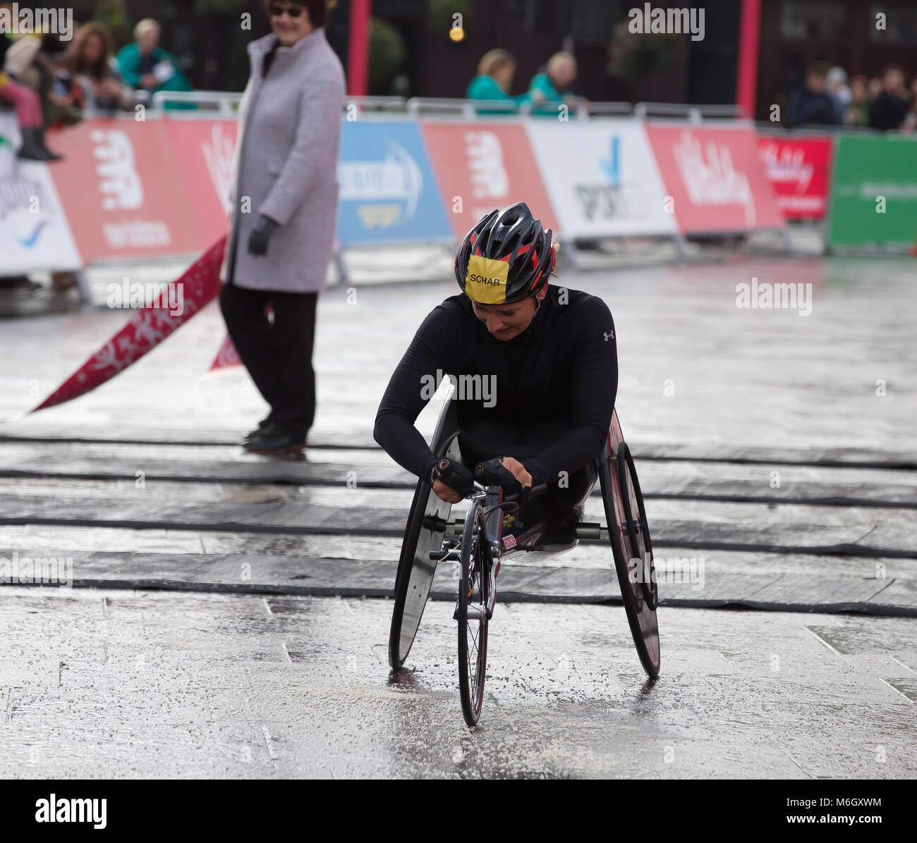 Greenwich, UK, 4th March 2018,Manuela Schar won the Female wheelchair ...