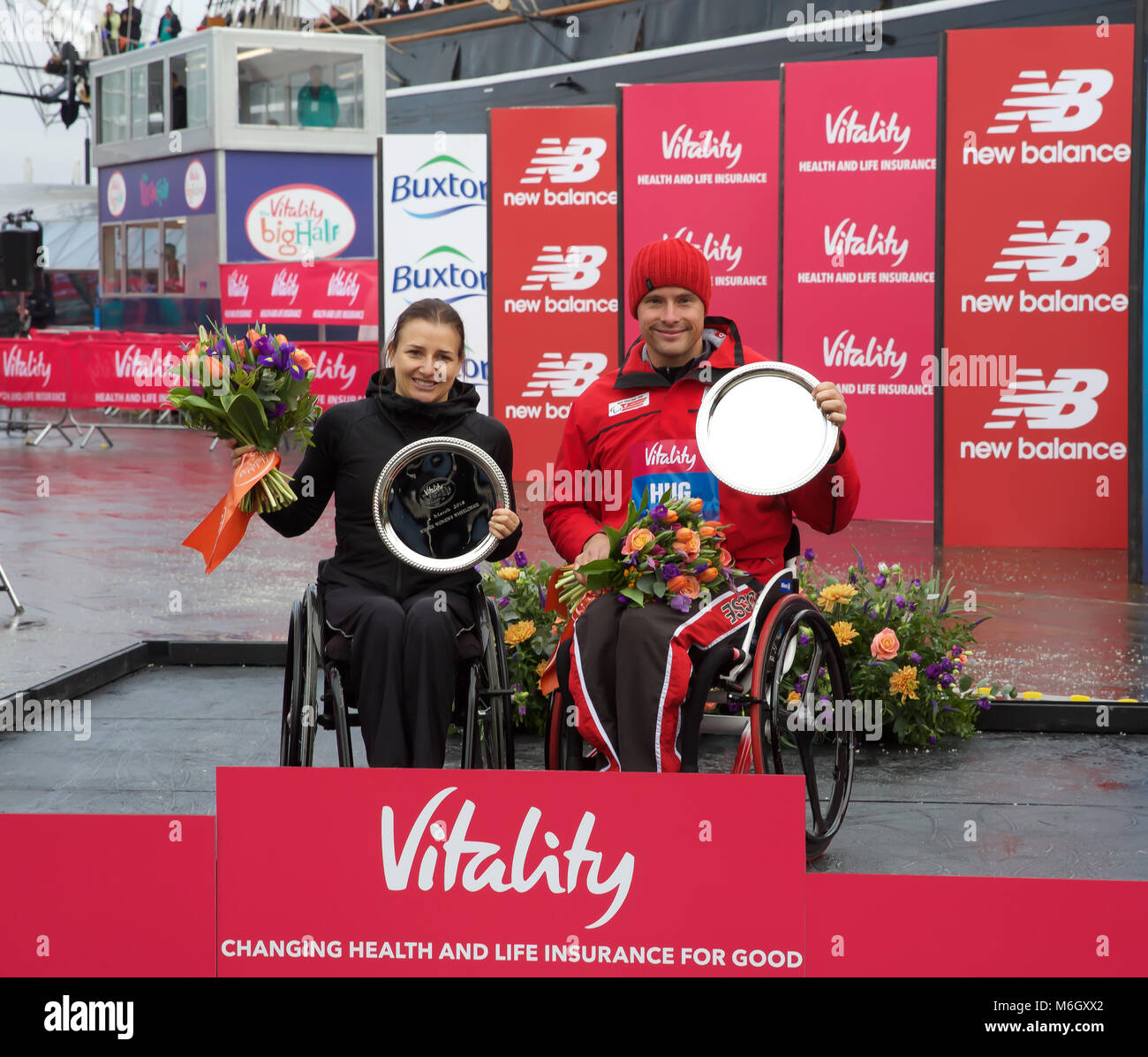Greenwich, UK, 4th March 2018,Manuela Schar and Marcel Hug Wheelchair ...