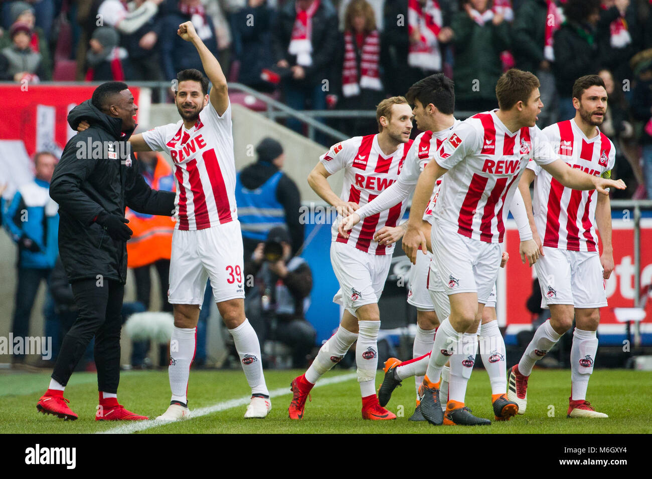 04 March 2018, Germany, Cologne: Soccer, Bundesliga, 1. FC Cologne vs ...