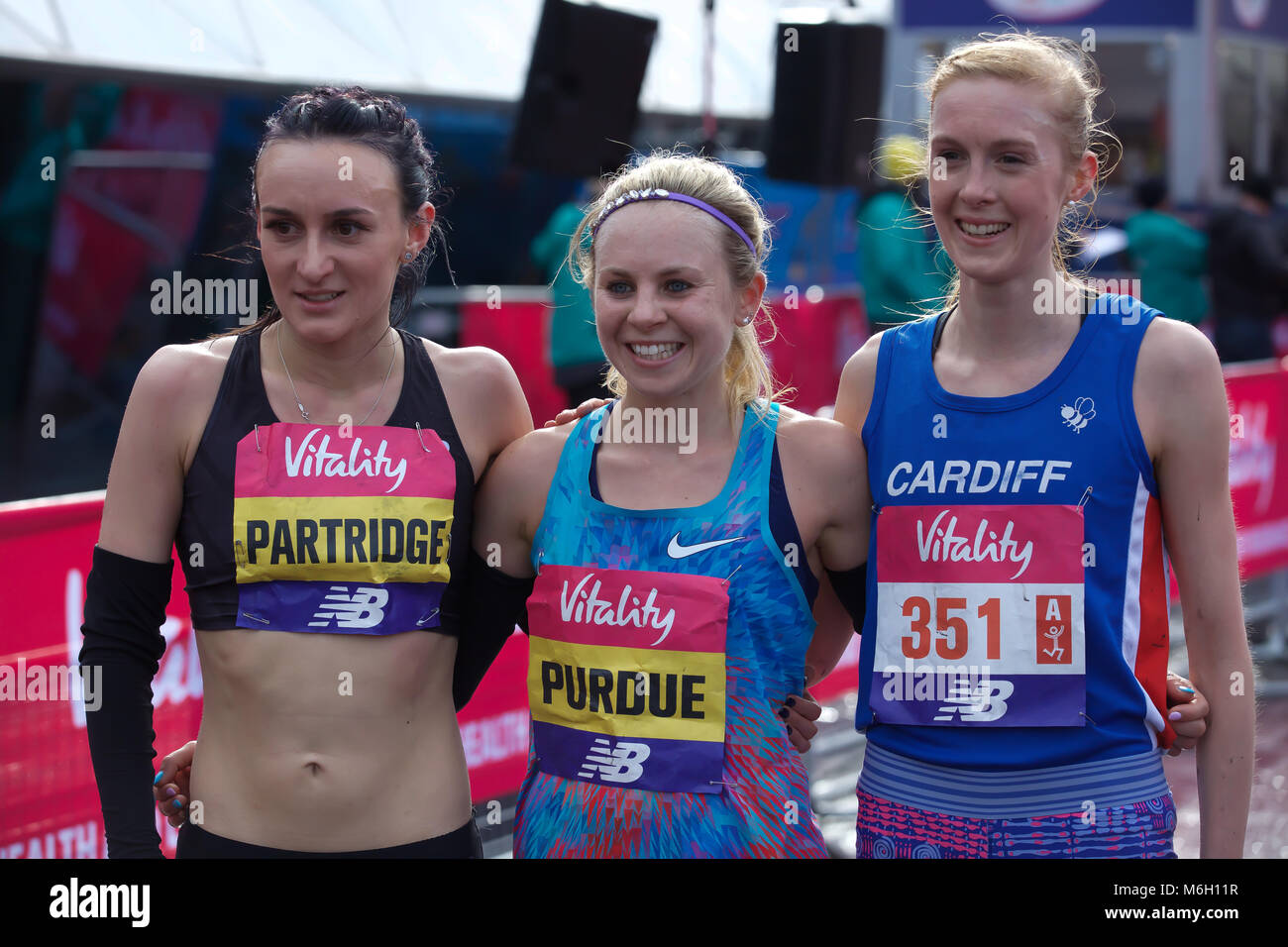 Greenwich, UK, 4th March 2018Lily Partridge,Charlotte Purdue and ...