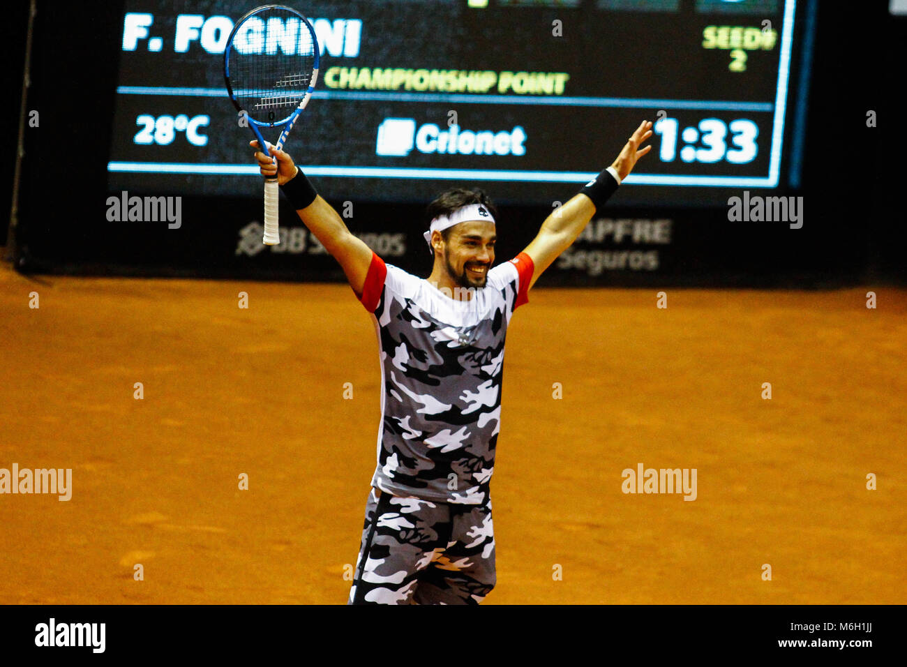 Sao Paulo, Brazil. 4th Mar, 2018.- In the photo the tennis player Fabio ...