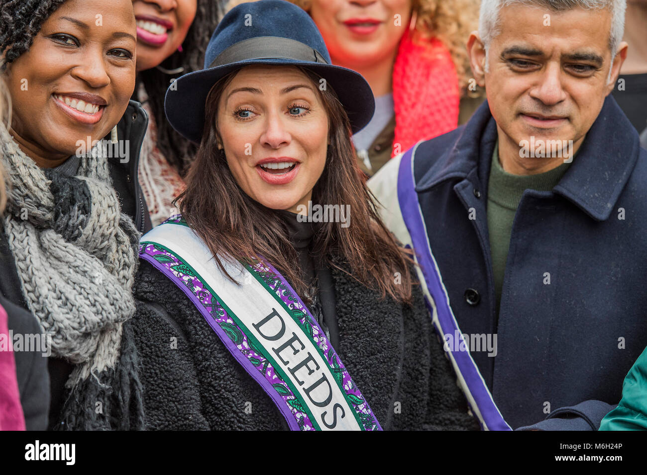 The march was led by Sadiq Khan, Natalie Imbruglia, Sandi Toksvig ...