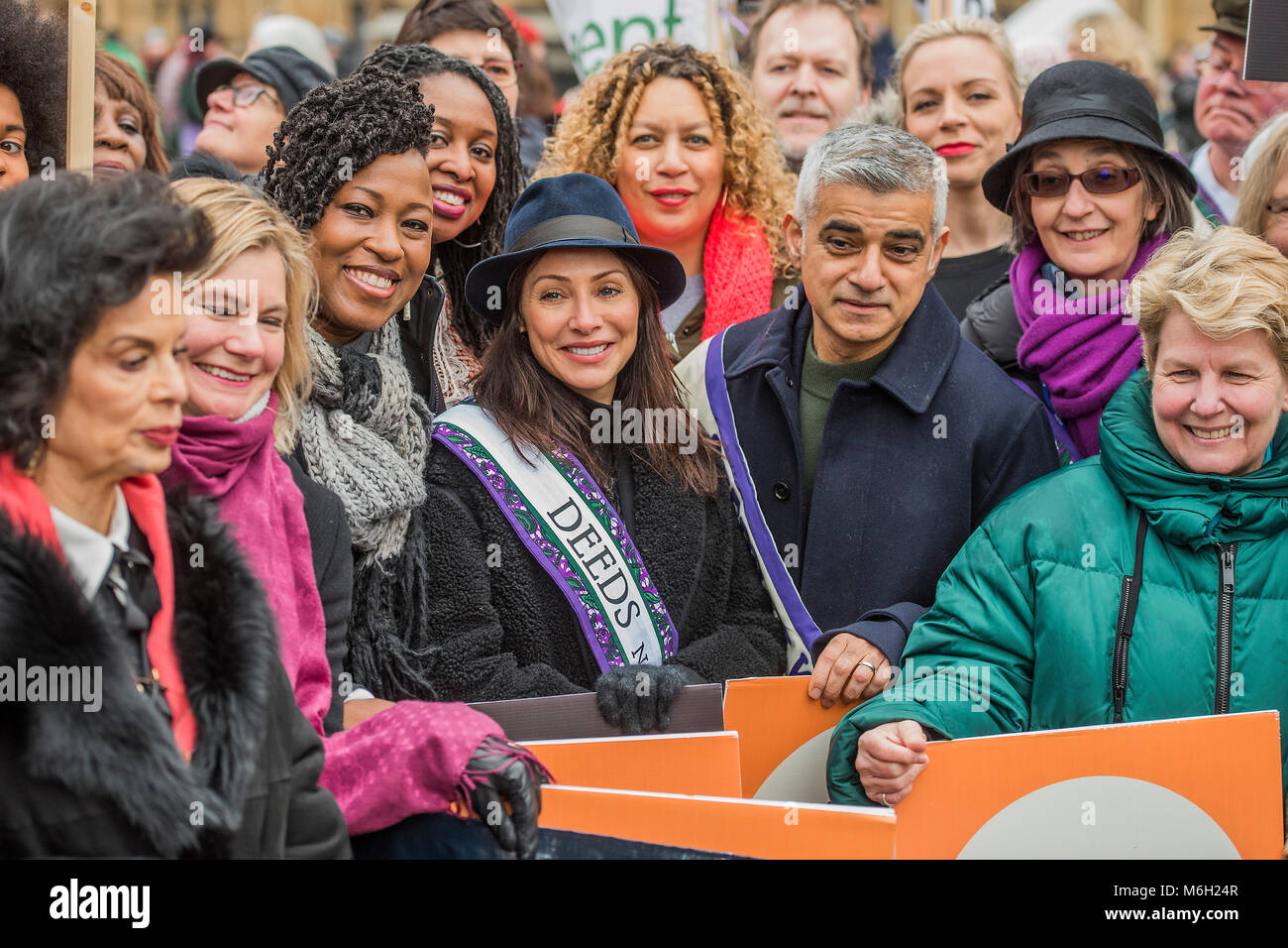 The march was led by Sadiq Khan, Natalie Imbruglia, Sandi Toksvig ...