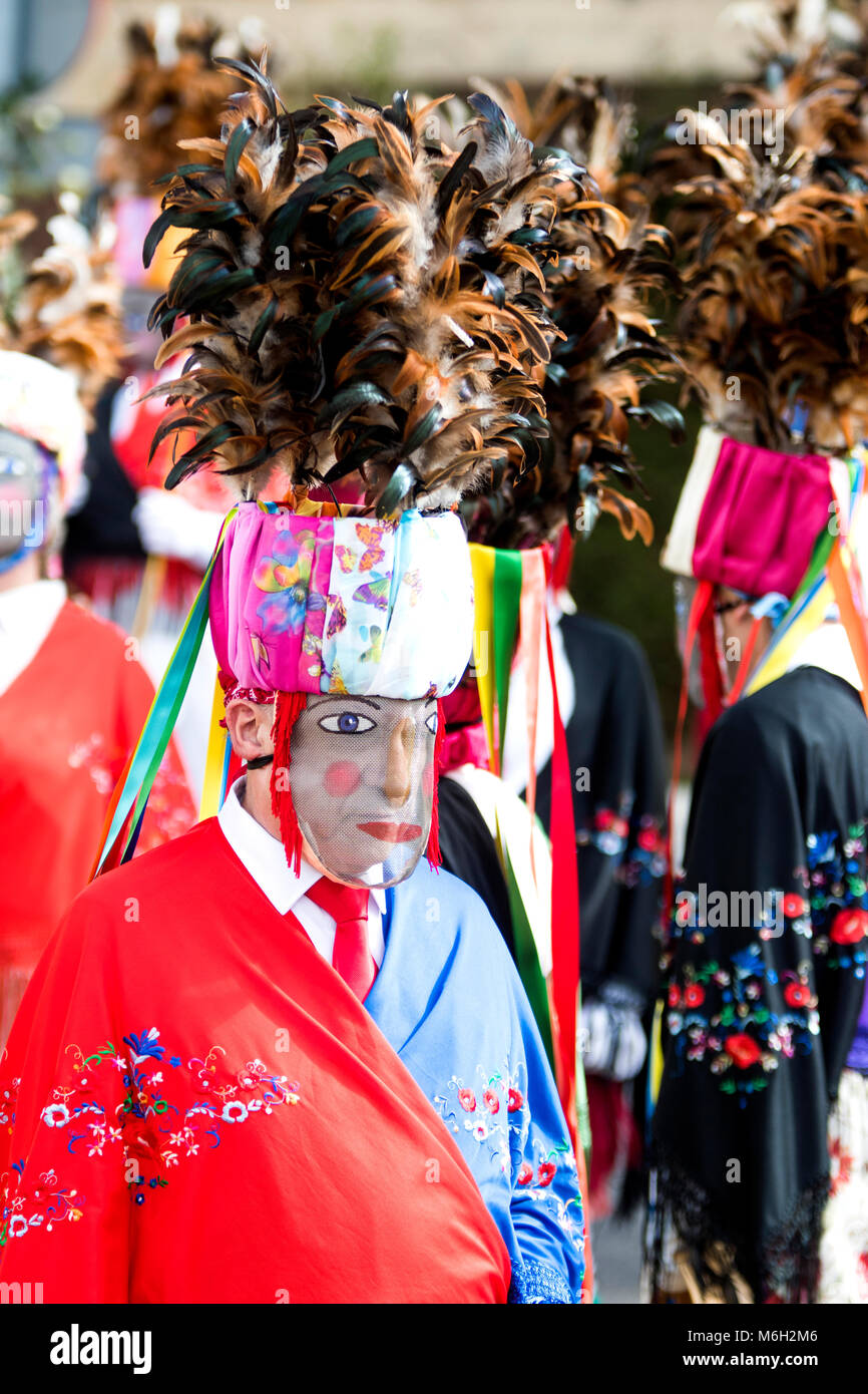 Valdesoto, Spain. 4th March, 2018. As Bonitas, a Spanish tipical mask ...