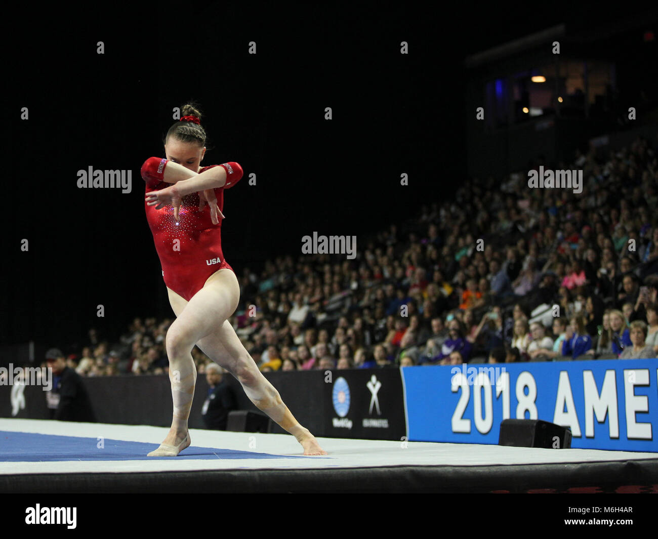 Hoffman Estates, IL, USA. 3rd Mar, 2018. Gymnast Mailie O'Keefe (USA ...