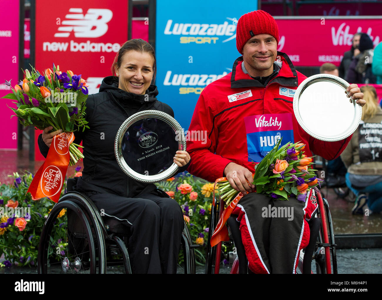 Manuela Schar & Marcel Hug. Vitality Big Half Marathon Stock Photo - Alamy