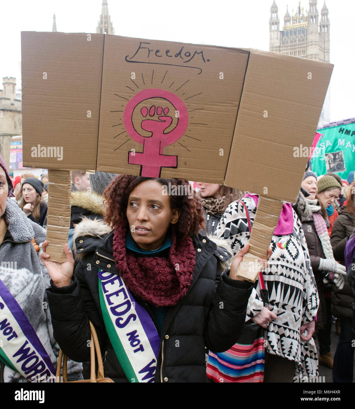 London, UK, 04/03/2018 Sadiq Khan, Sandi Toksvig, Michael Sheen -actor ...