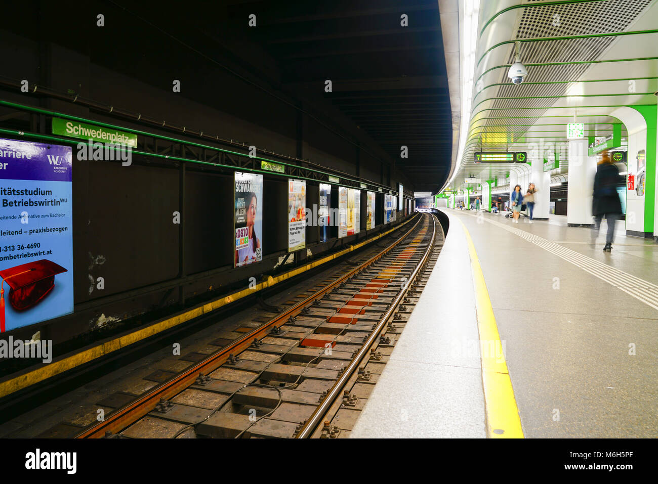 VIENNA,AUSTRIA - SEPTEMBER 4 2017; Urban transport railway station ...