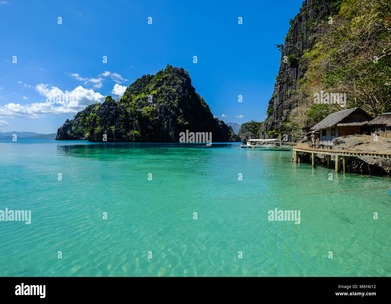 Palawan, Philippines - Apr 11, 2017. Small pier in Palawan, Philippines ...