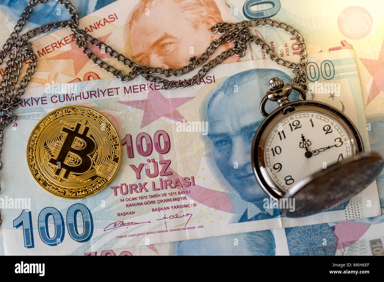 Gold coin turkish lira hi-res stock photography and images - Alamy