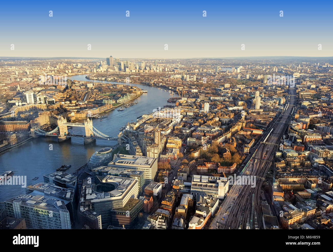 London city skyline, aerial view Stock Photo - Alamy
