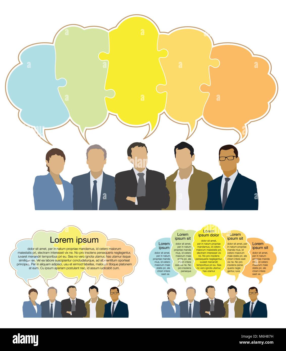 Good business team. The members of the team think differently, but they ...