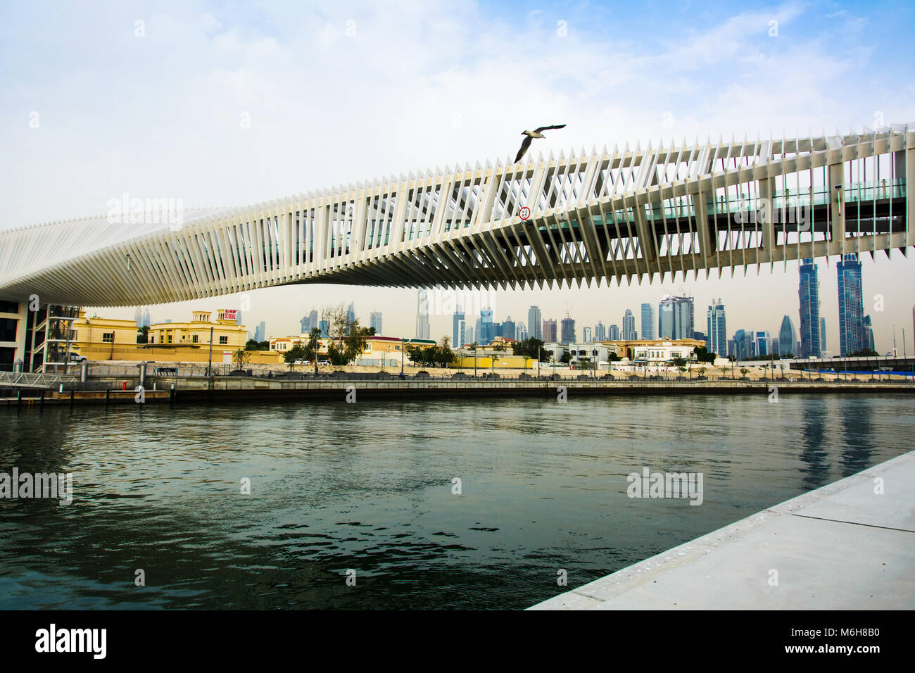 Dubai water canal footbridge hi-res stock photography and images - Alamy
