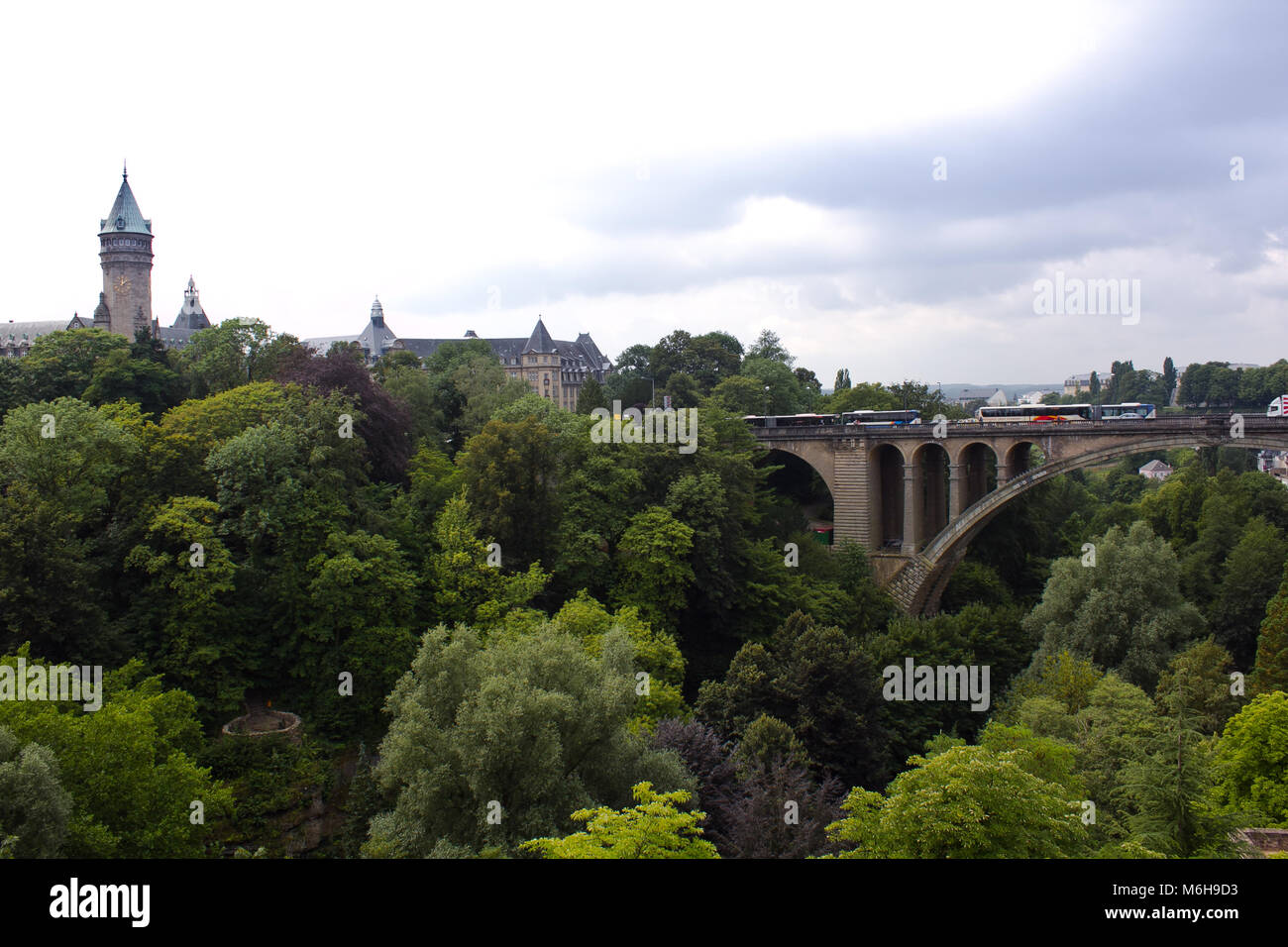 A panorama view of Luxembourg city Stock Photo - Alamy