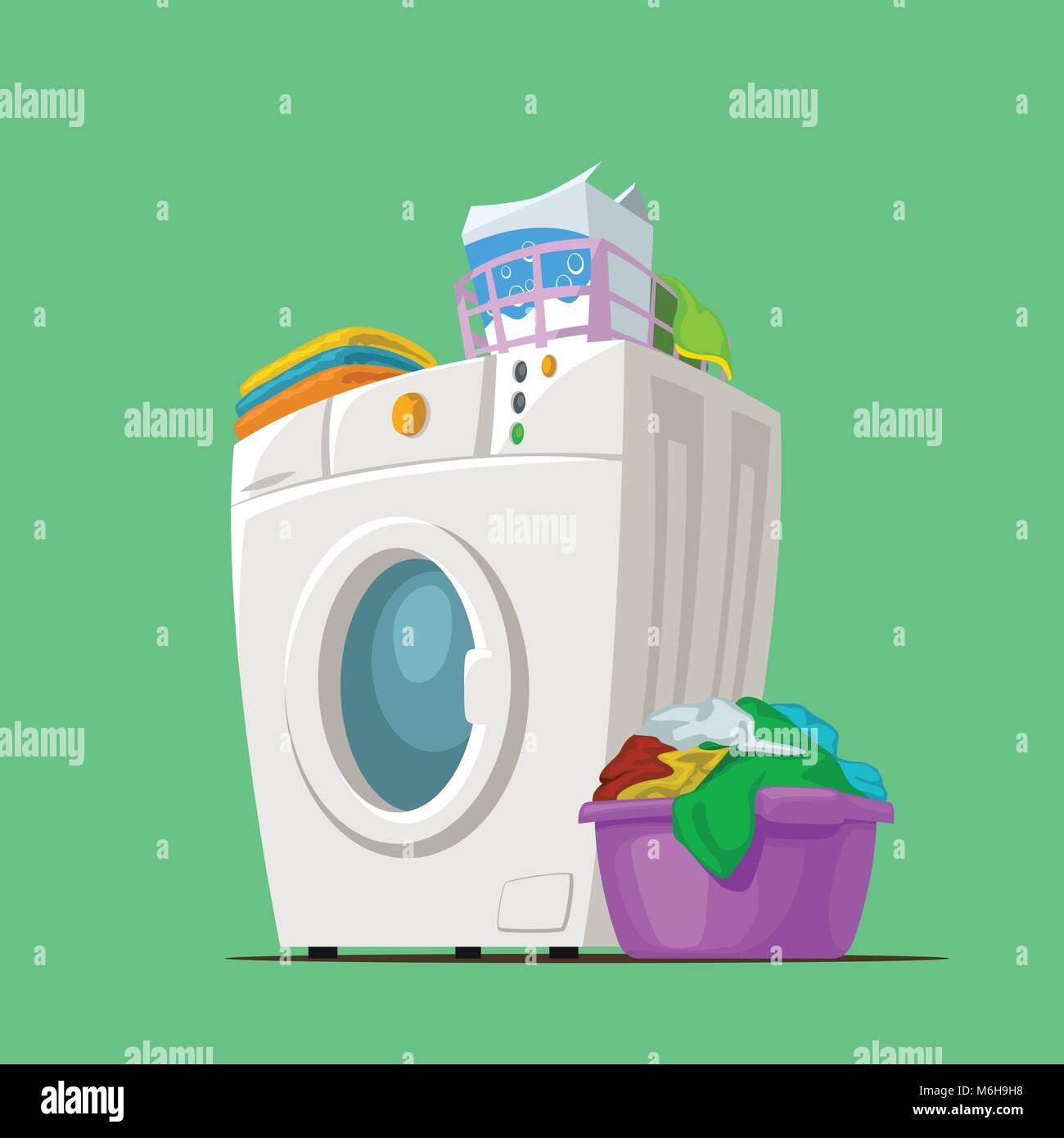 Green house laundry on Stock Vector Images - Alamy